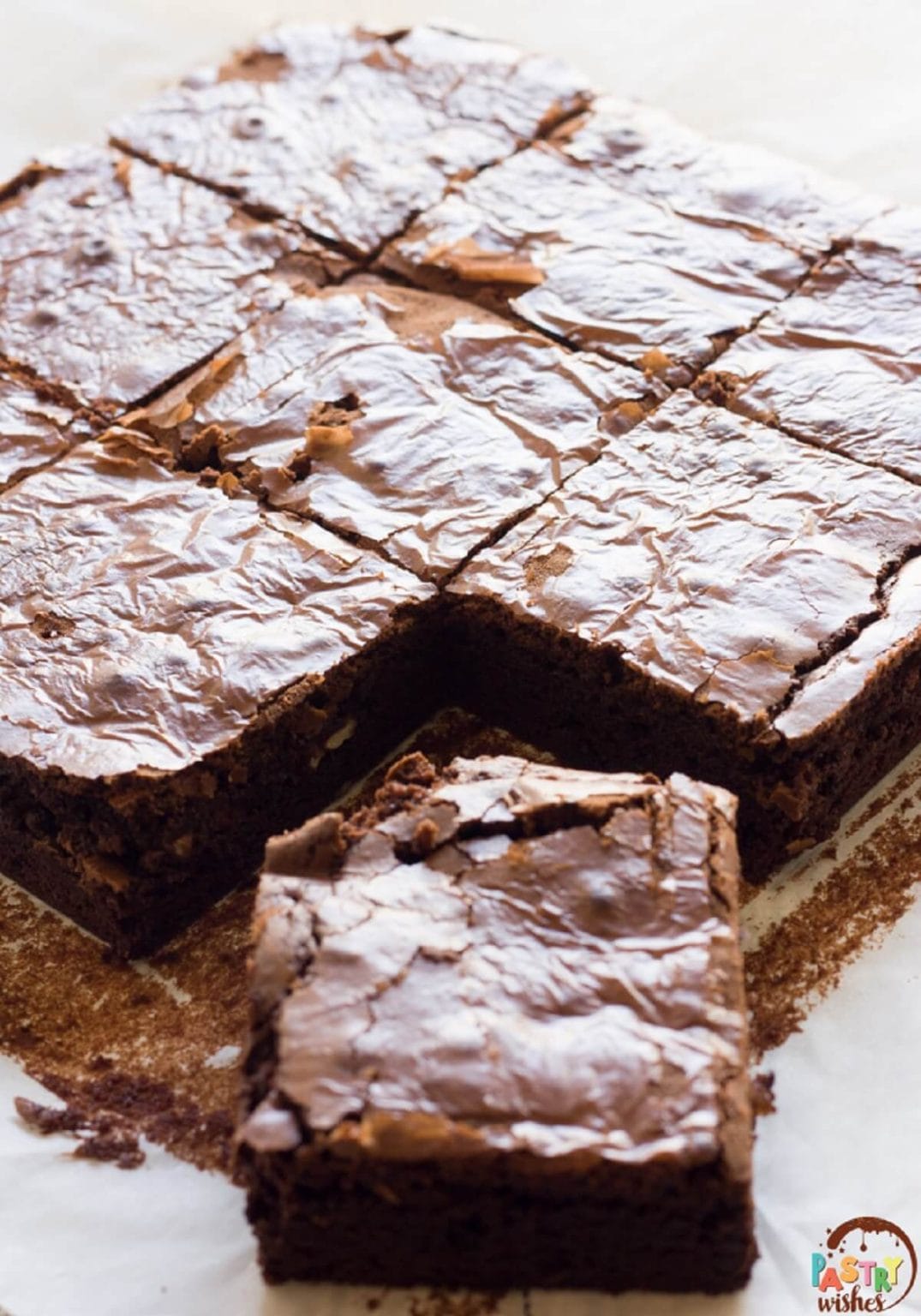 Easy Bakery Style Brownies - Pastry Wishes